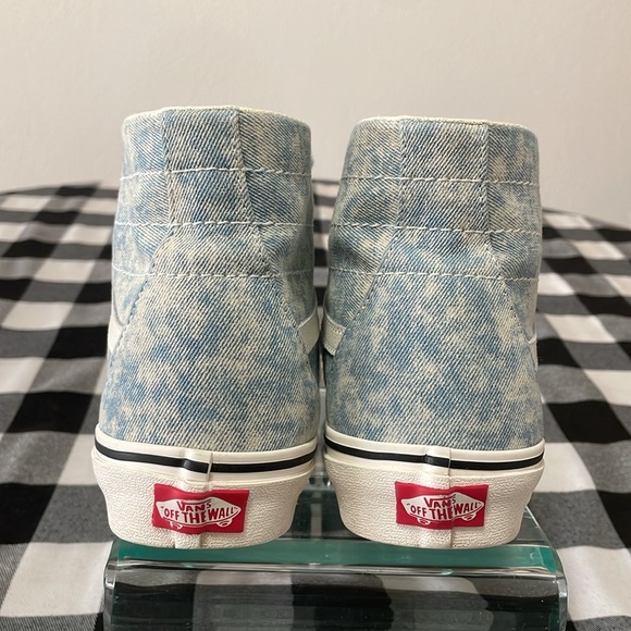 Vans | Shoes | Vans Sk8 Hi Tapered Denim Destroy Winter Sky Washed Blue ...